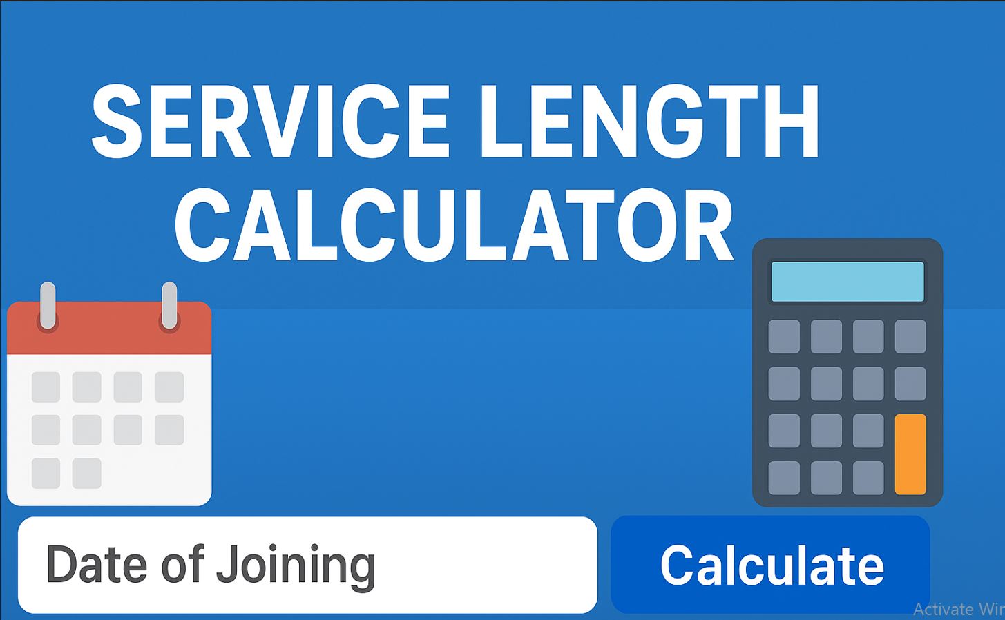 Service Length Calculator – Employee Service Period
